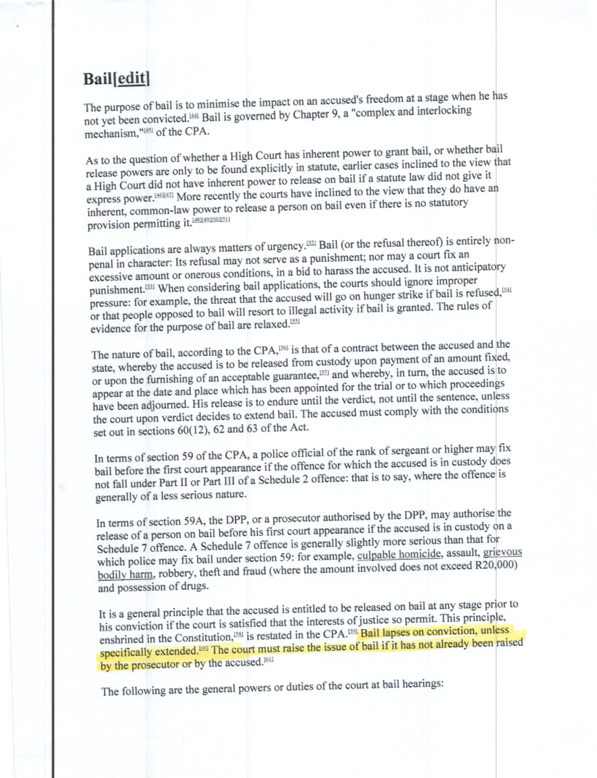 14. Ex Tempore Bail Judgment Structure: Example Note - Studocu