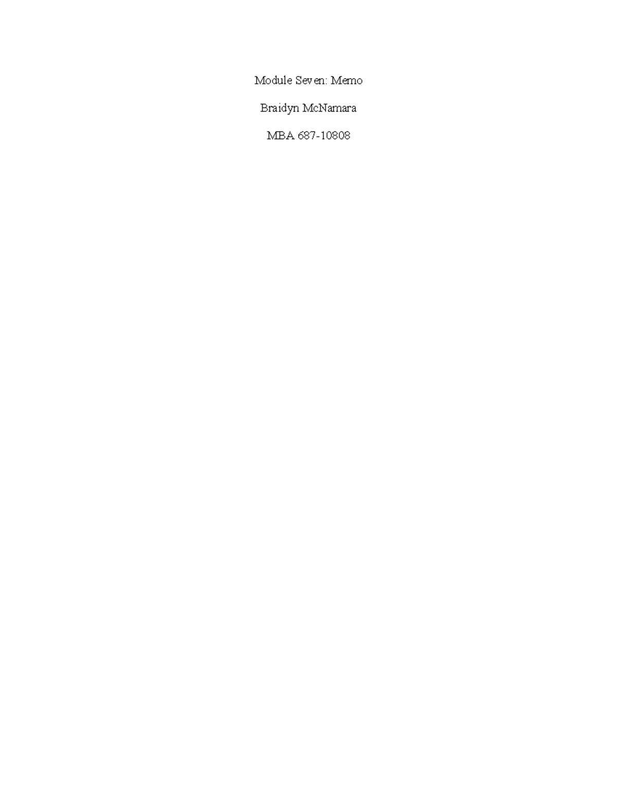 MBA Module 7: Memo on Leadership Change Management Strategies - Studocu