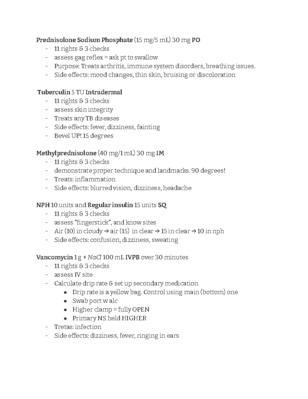 Medication worksheet: administration guidelines and side effects - Studocu