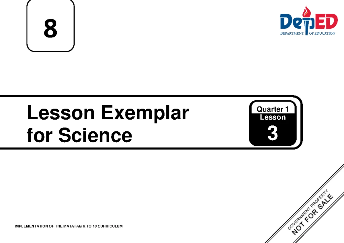 Q1 LE Science-8 Lesson Exemplar: Plant Transport Systems (Week 2) - Studocu