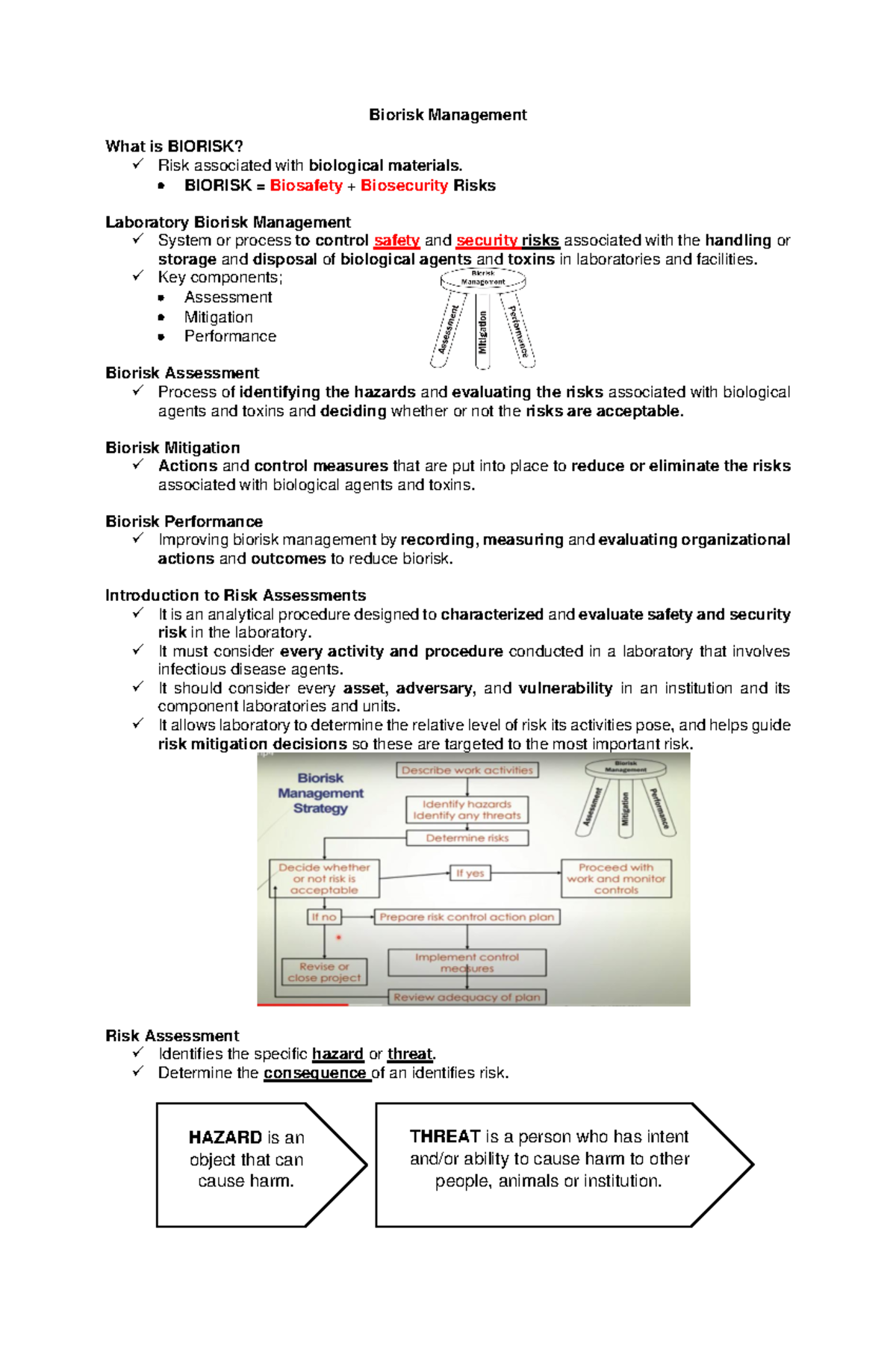 Biorisk Management Overview: Key Assessments & Mitigation Strategies ...