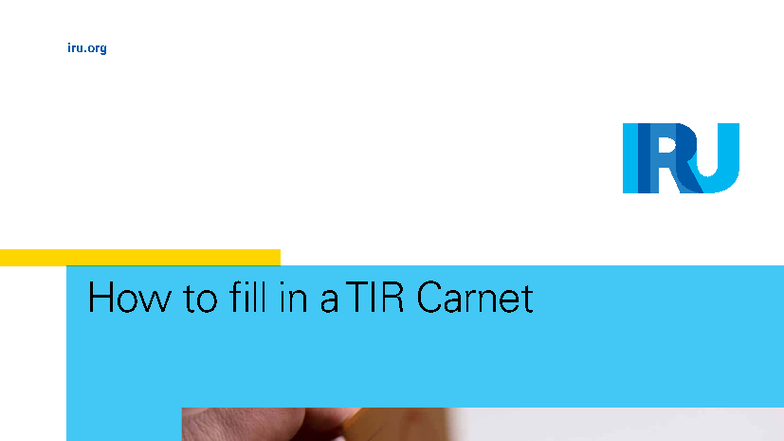 How to Complete a TIR Carnet: Guidelines and Procedures EN - Studocu