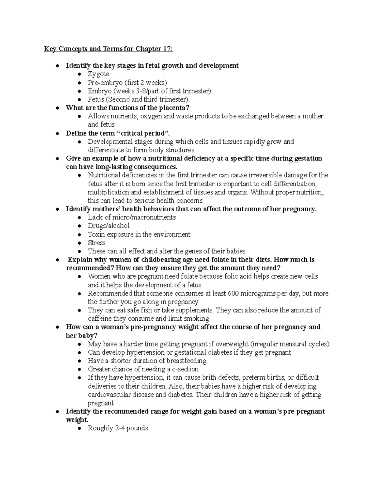 Chapter 17 objectives - Key Concepts and Terms for Chapter 17: Identify ...