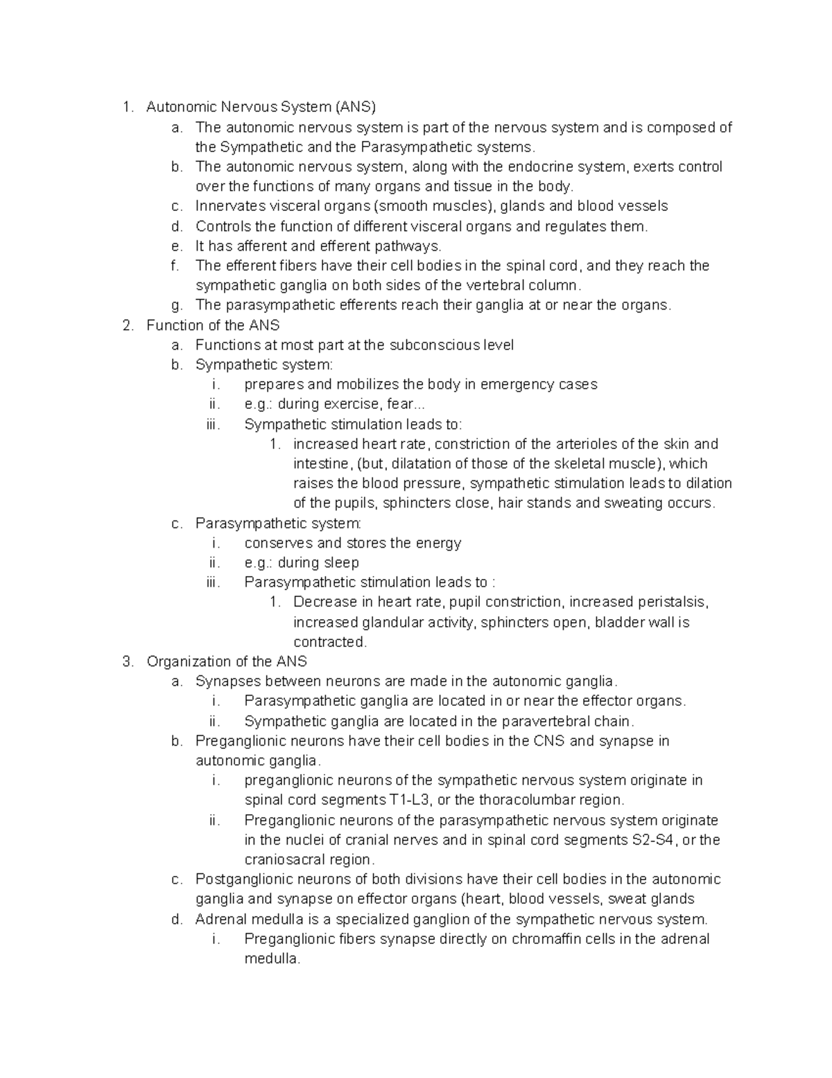 Autonomic Nervous System (ANS) Overview: Structure & Function Analysis ...