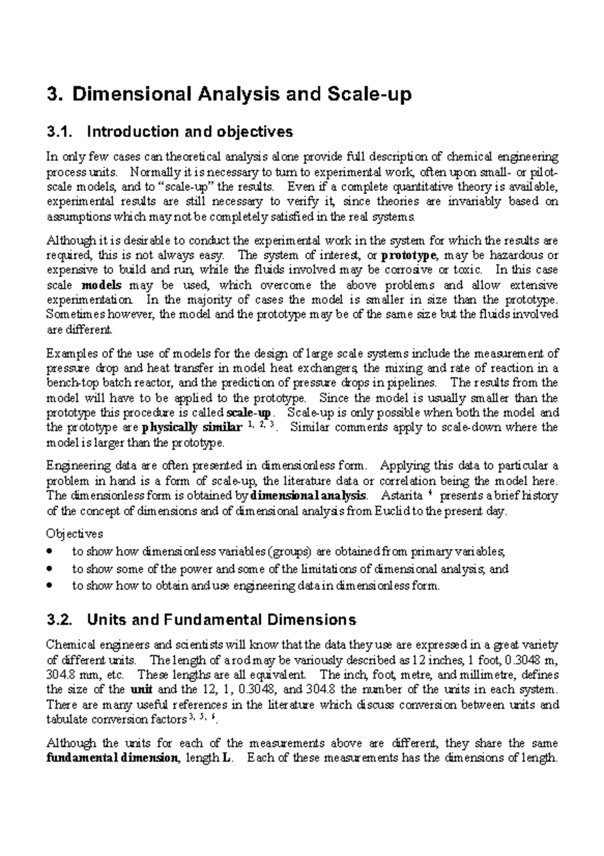 Dimensional Analysis in Chemical Engineering: Concepts & Applications (CHEM 301) - Studocu