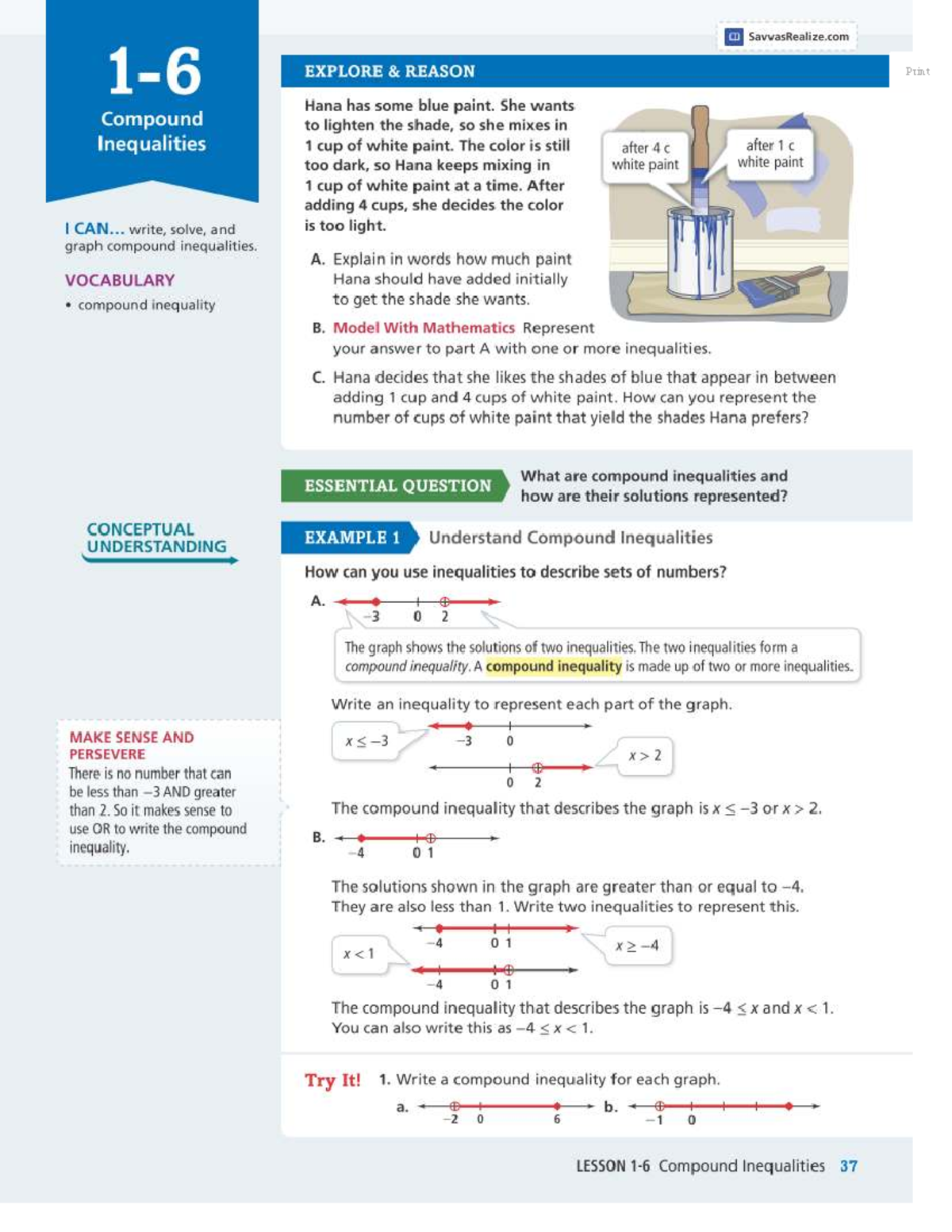 Compound Inequalities Lesson Notes (MATH 101) - Studocu