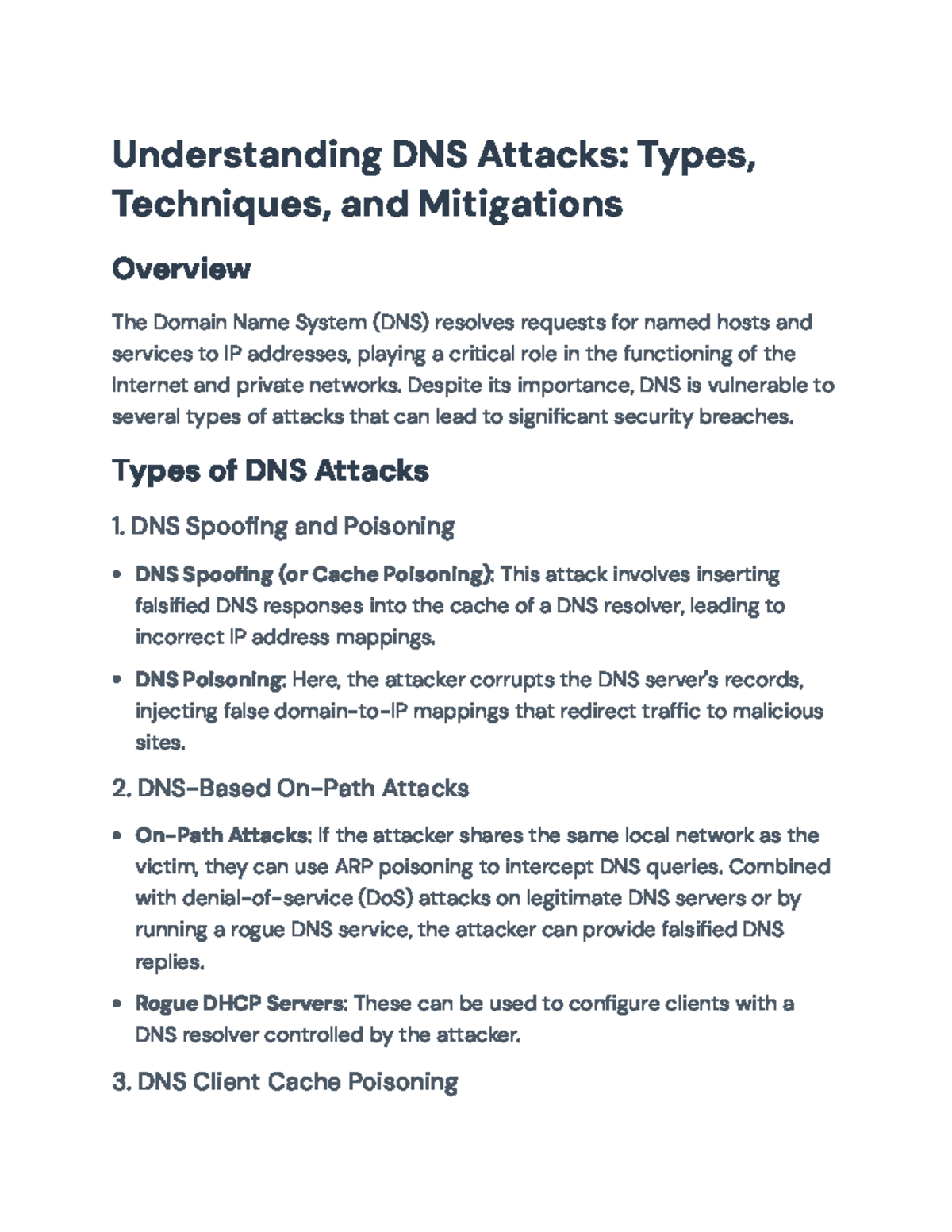 Understanding DNS Attacks: Types, Techniques, and Mitigation Strategies ...