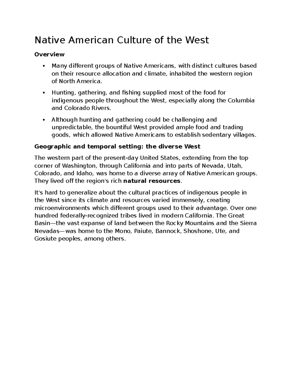 APUSH Final Exam Notes: Cultural Insights of Native Americans in North ...