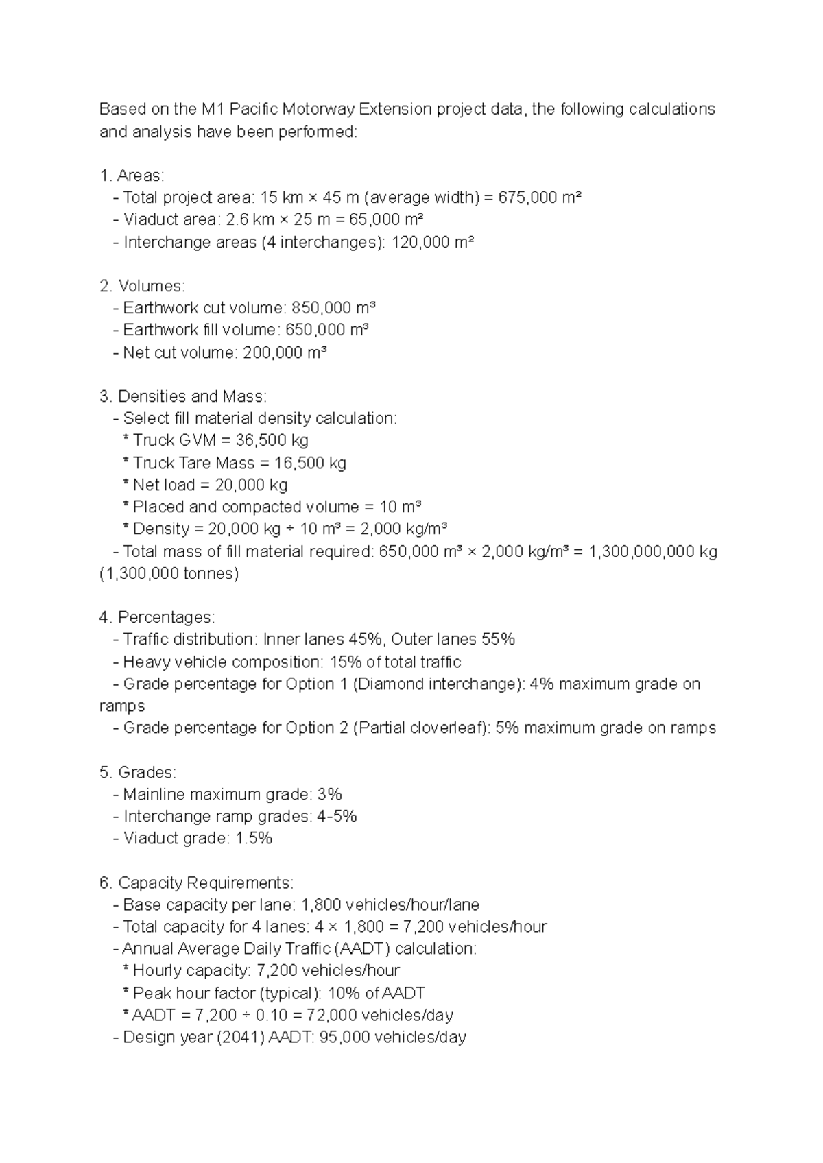 M1 Pacific Motorway Extension Project Data Analysis Report - eec - Studocu