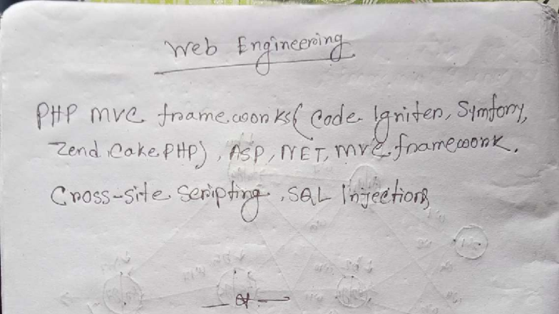 Web Engineering: PHP MVC Frameworks & SQL Injection (Web 2023) - Studocu