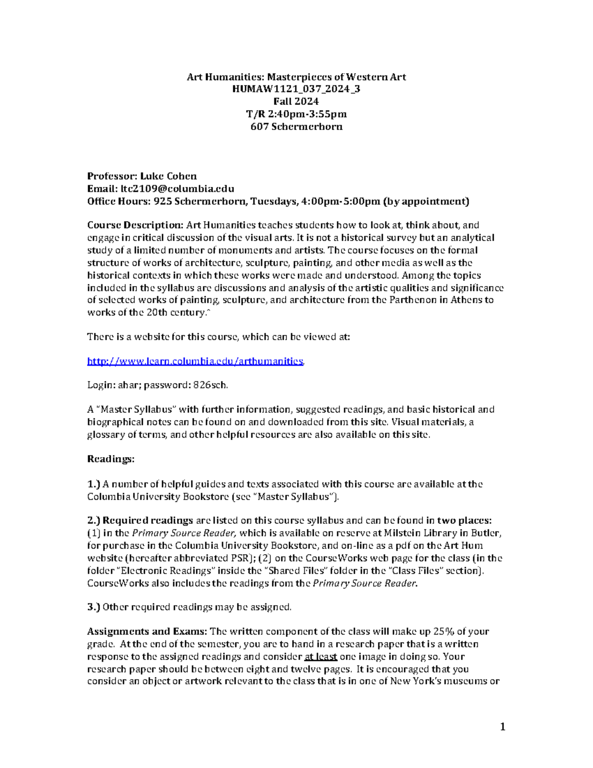 Art Humanities: Masterpieces of Western Art HUMAW1121 Final Exam Guide ...