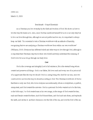 Christian World View Quiz 2 - Topic 2 Quiz What do Christians mean when ...