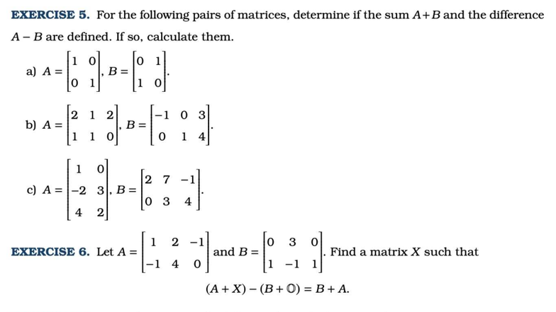 Matrix Operations Exercises (MATH 101) - Studocu