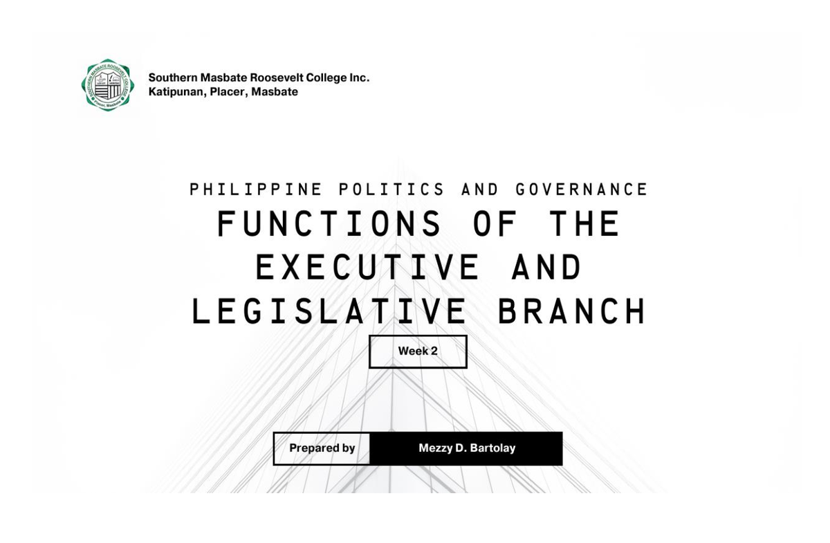 FUNCTIONS OF THE EXECUTIVE BRANCH (POL 101) - Roles & Powers Explained ...