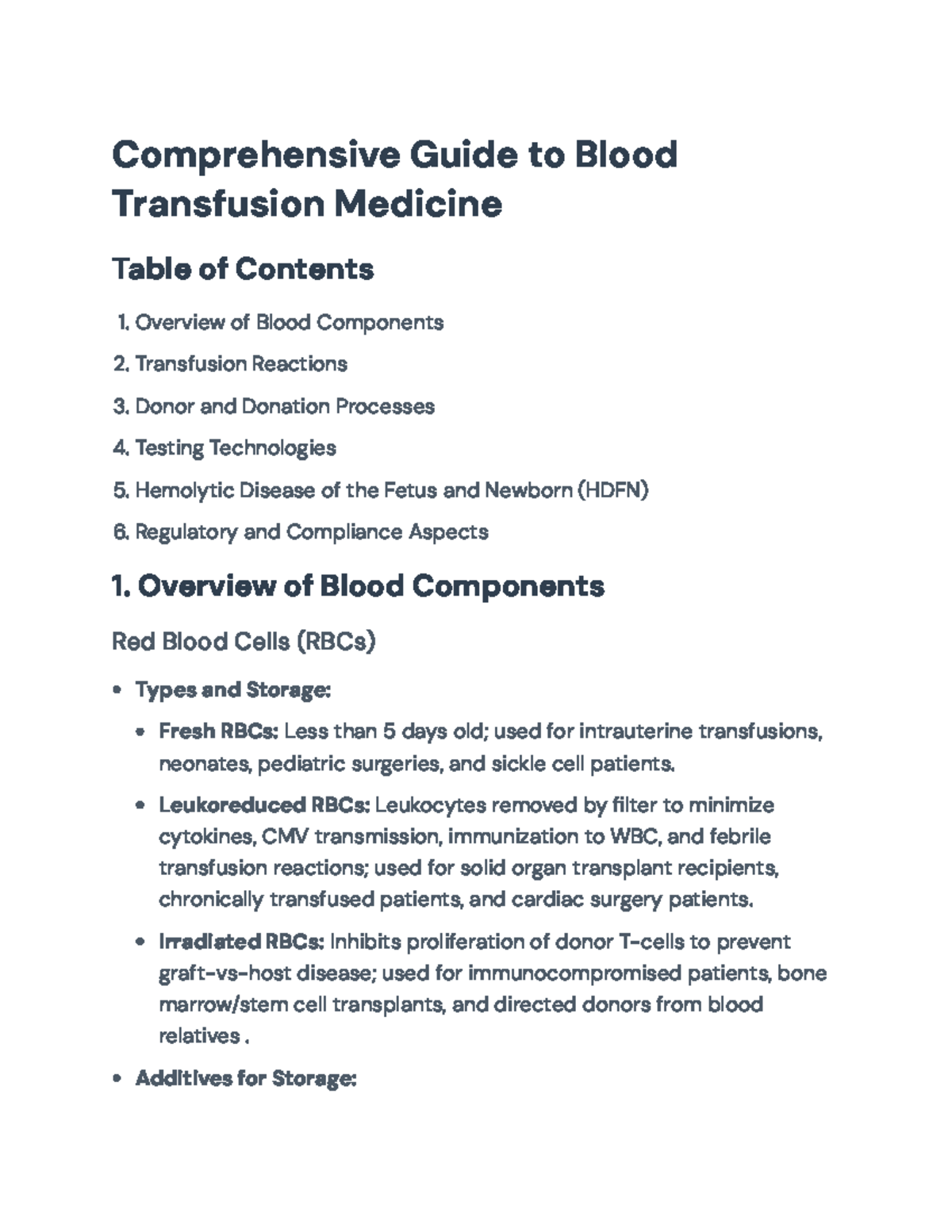 Comprehensive Guide to Blood Transfusion Medicine: Components ...