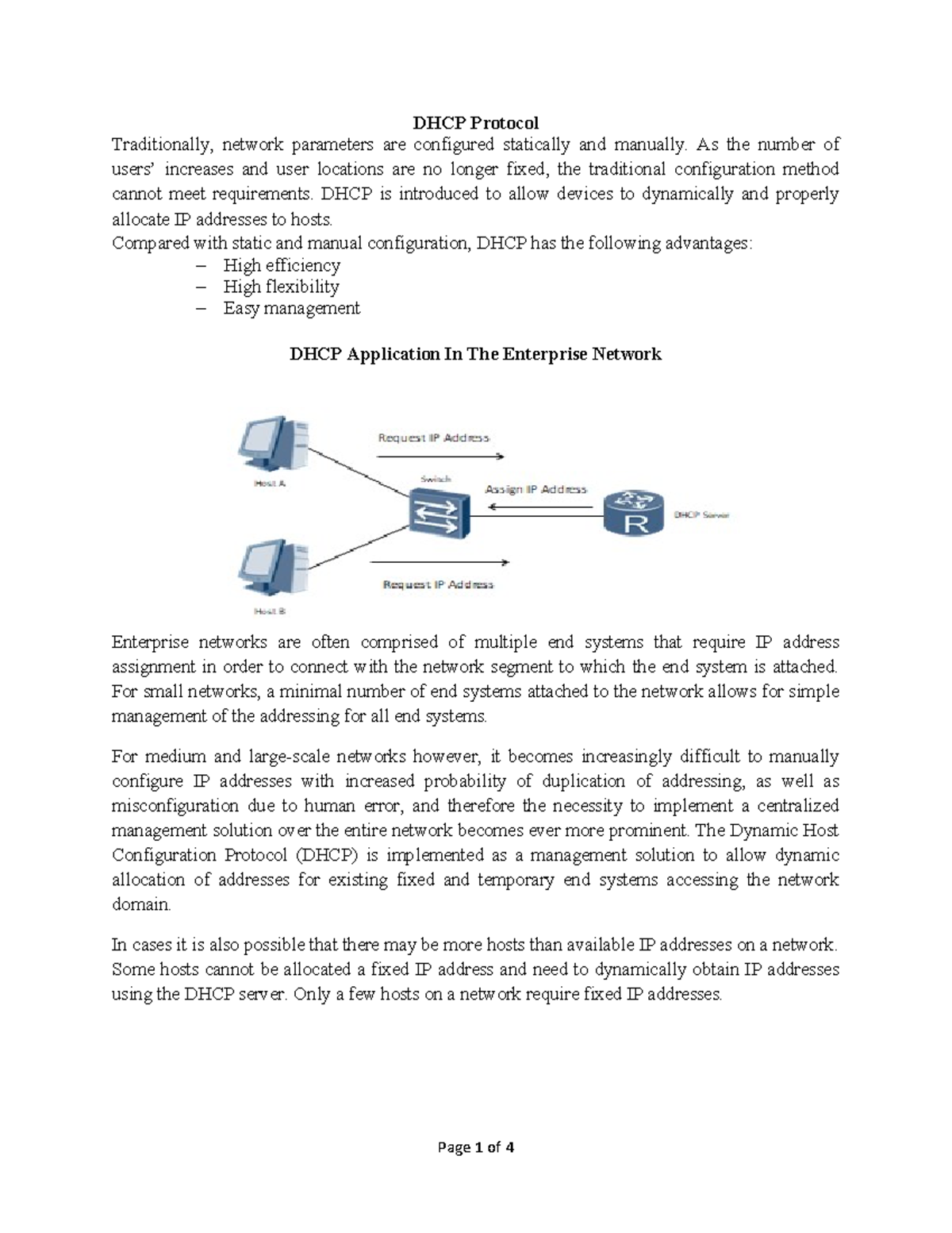 2.0 DHCP - Router Basics: Dynamic IP Address Management Notes - Studocu