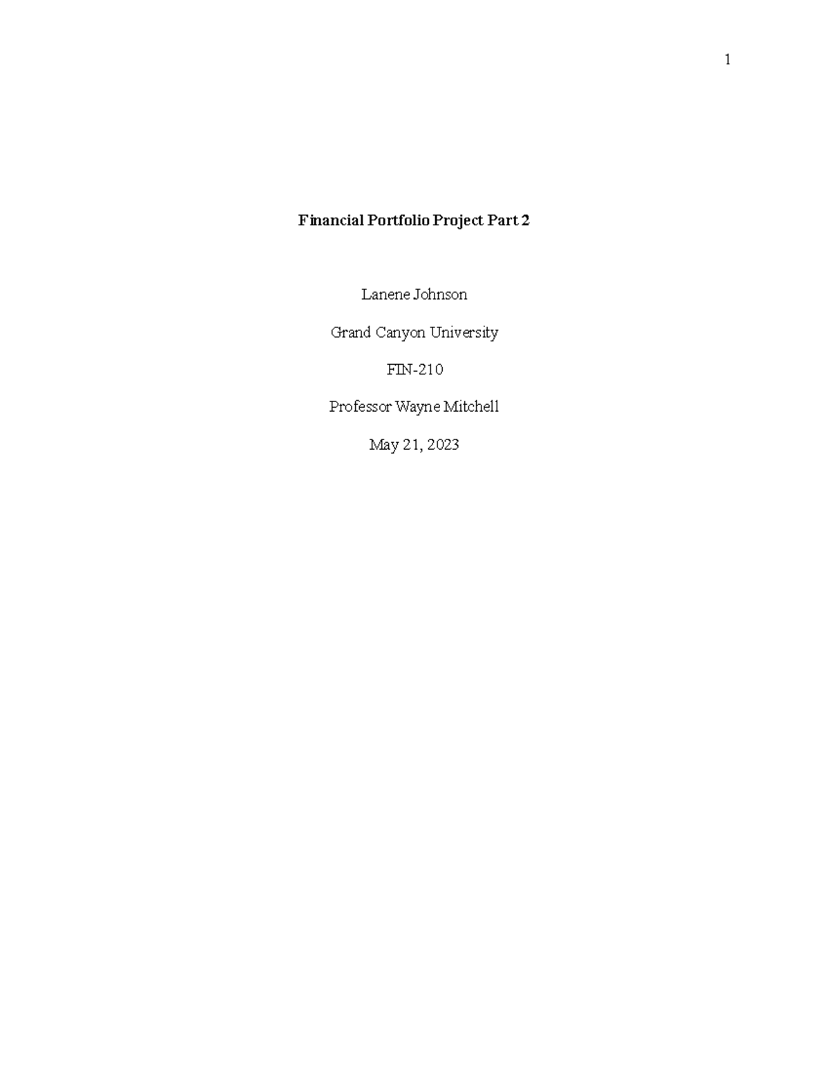 Financial Portfolio Project Part 2 - M.A.R. goals that I want to ...