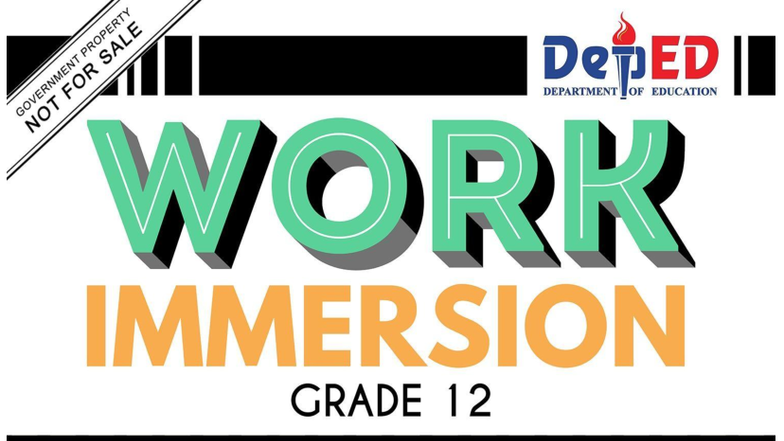 Grade 12 Pre-Immersion Q3 Module 2: Work Ethics Guide - Studocu