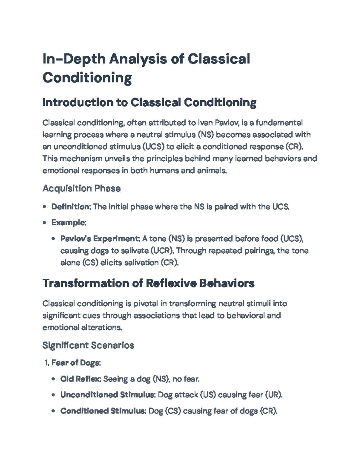 Understanding Classical Conditioning: Mechanisms and Applications - In ...