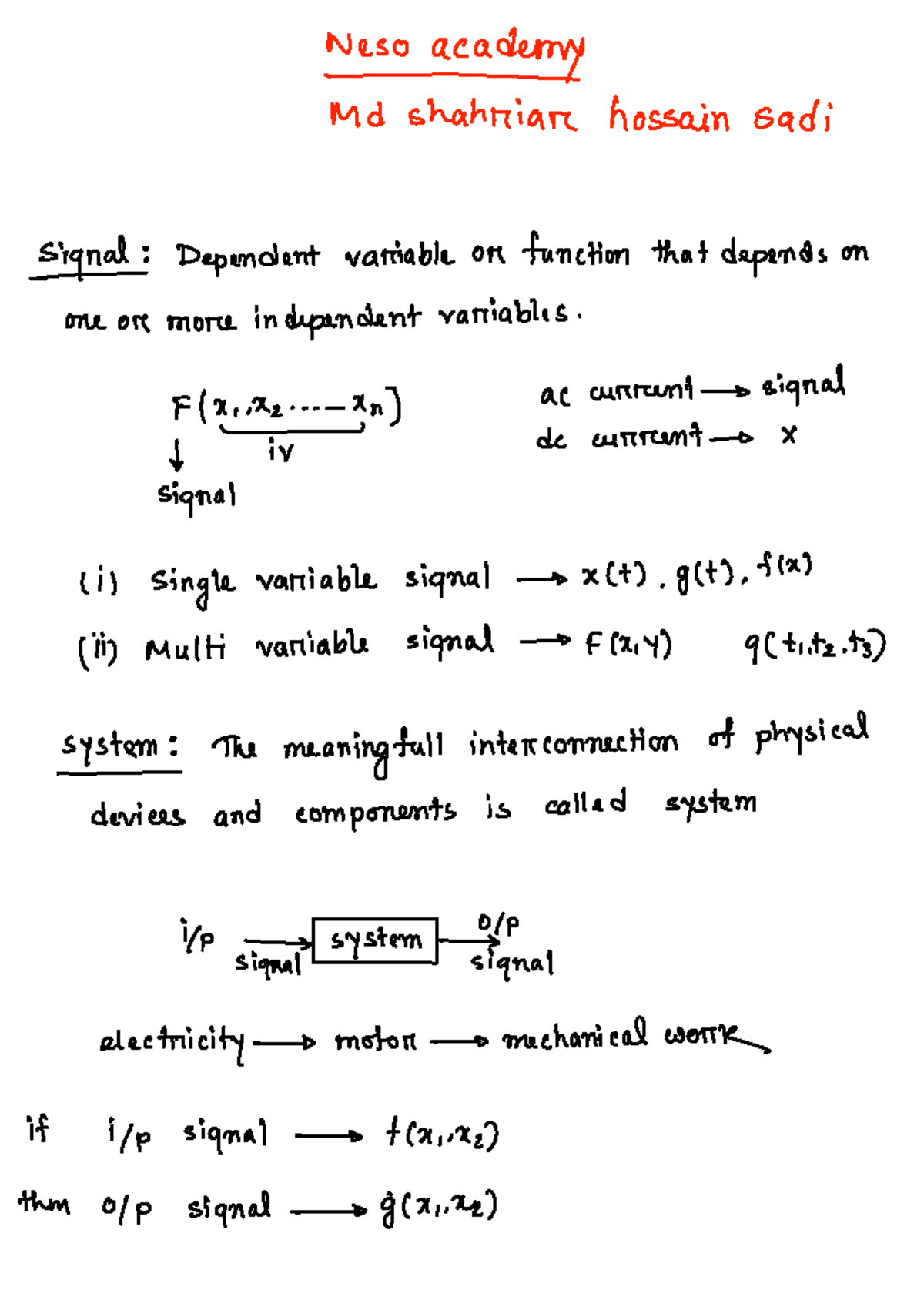 Neso Academy Lecture: Understanding Signals and Systems - Studocu