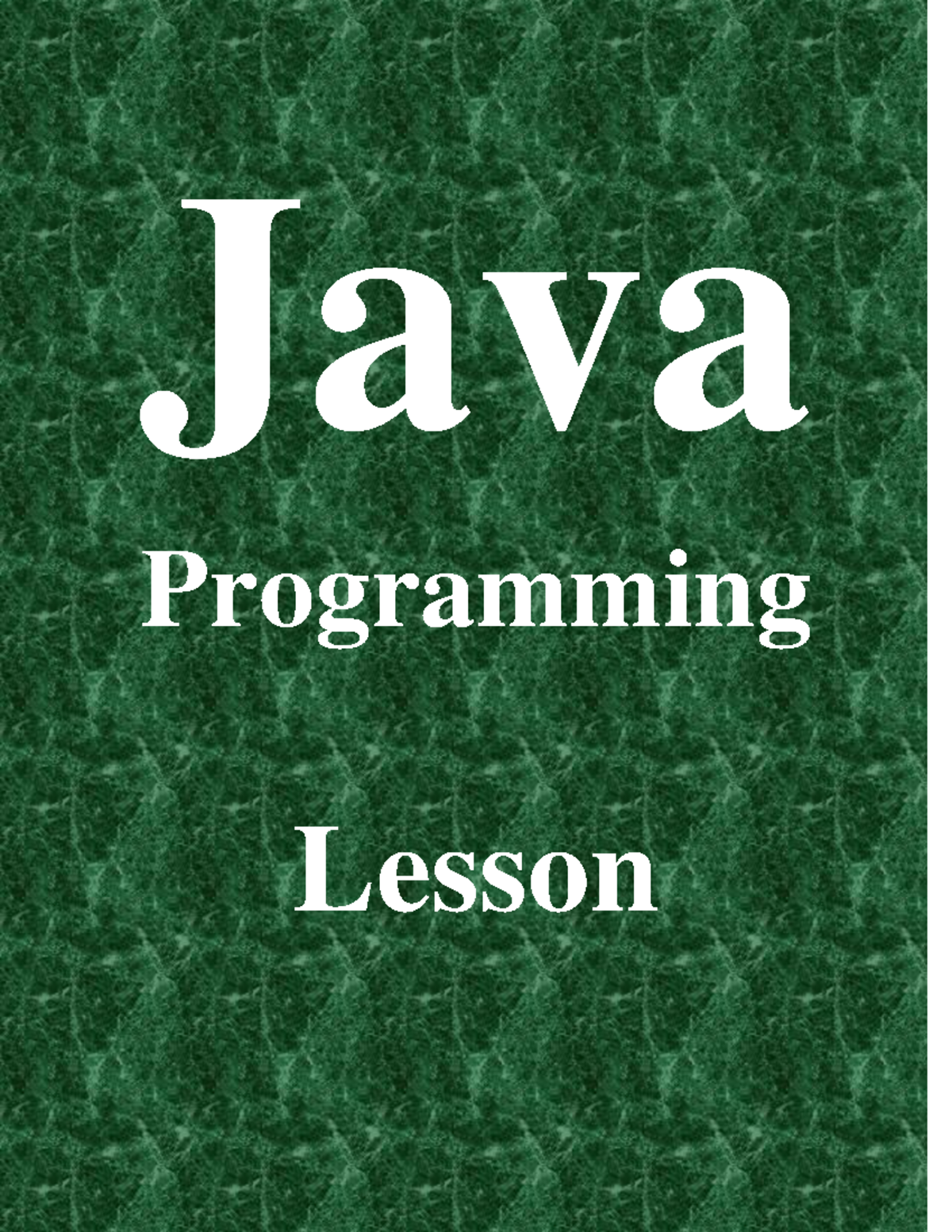 Java Programming: Lesson Notes in Khmer Language - Studocu