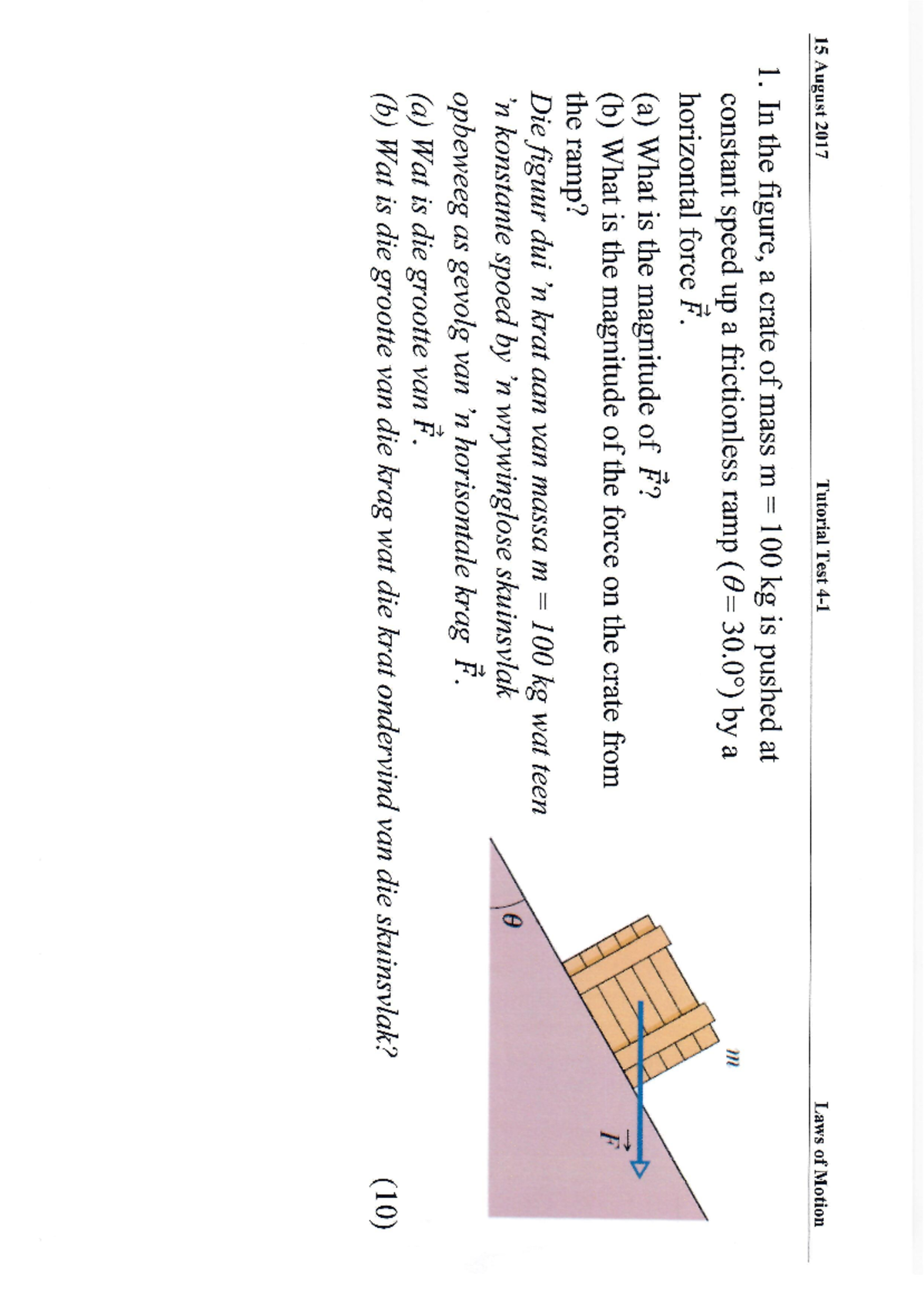 Tut Test 4 solutions - okay - 15 August 2017 Tutorial Test 4-1 Laws of ...