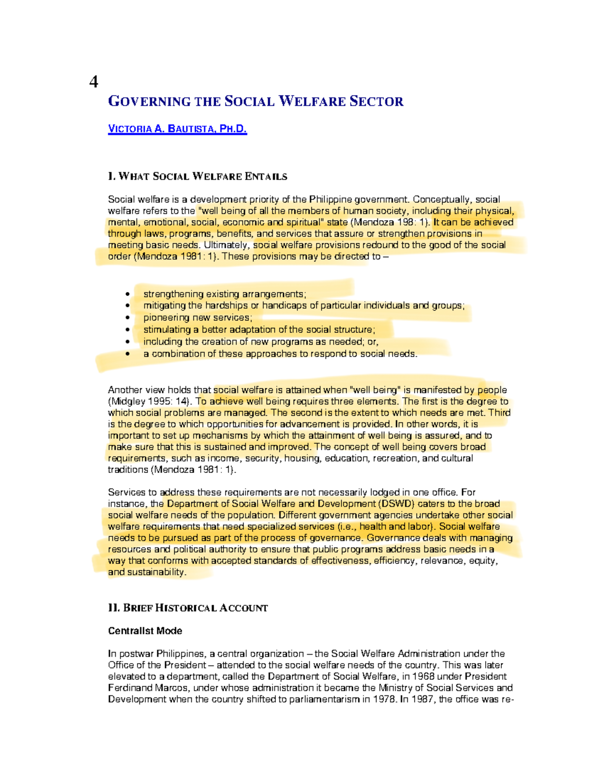 Governing the Social Welfare - 4 G OVERNING THE SOCIAL WELFARE SECTOR ...