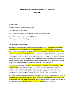 Art appreciation module revised pdf free - MODULE IN ART APPRECIATION ...
