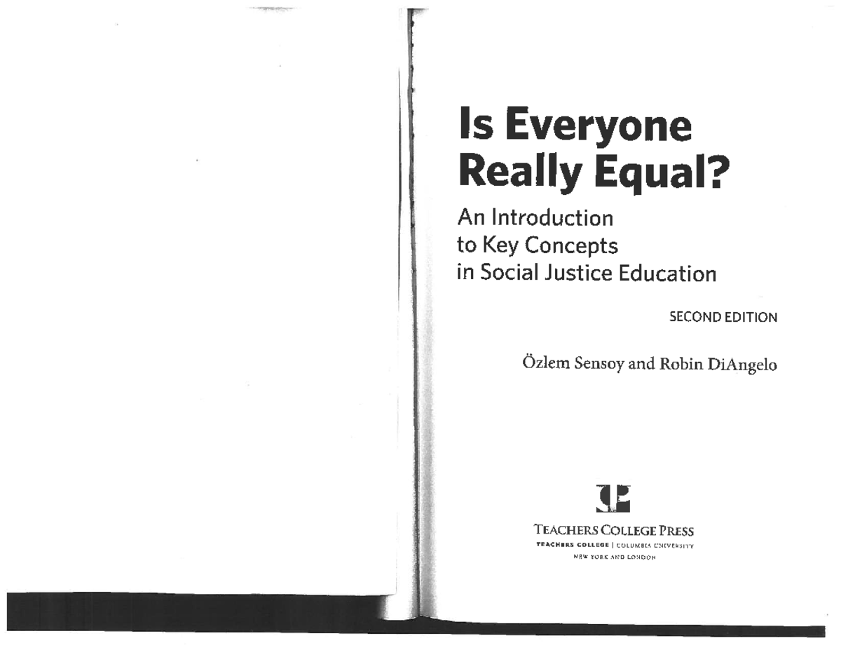 Critical Social Justice Education: Engaging with Key Concepts (EDUC 12 ...