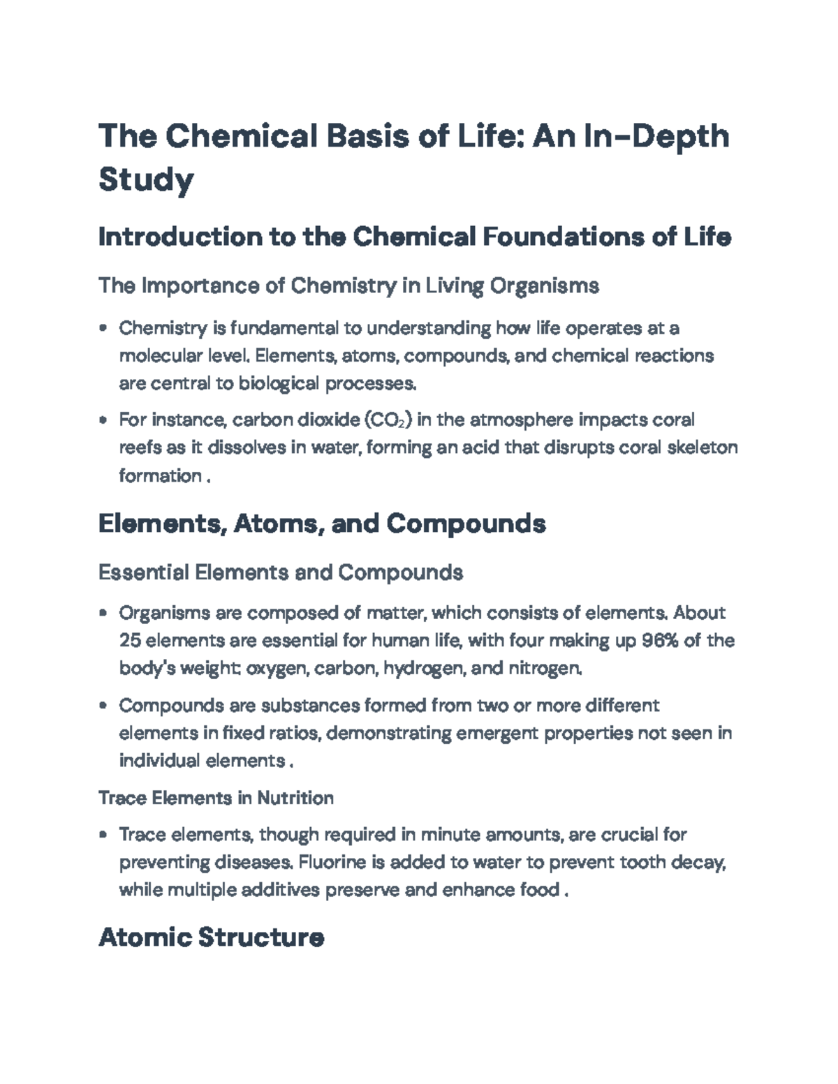 Chemical Basis of Life: Essential Chemistry in Biology (Course Code ...
