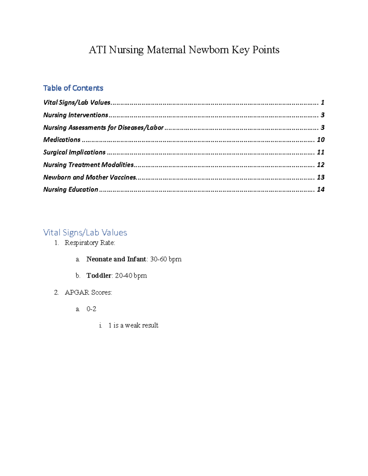 ATI Nursing Maternal Newborn Key Points: Essential Study Guide - Studocu