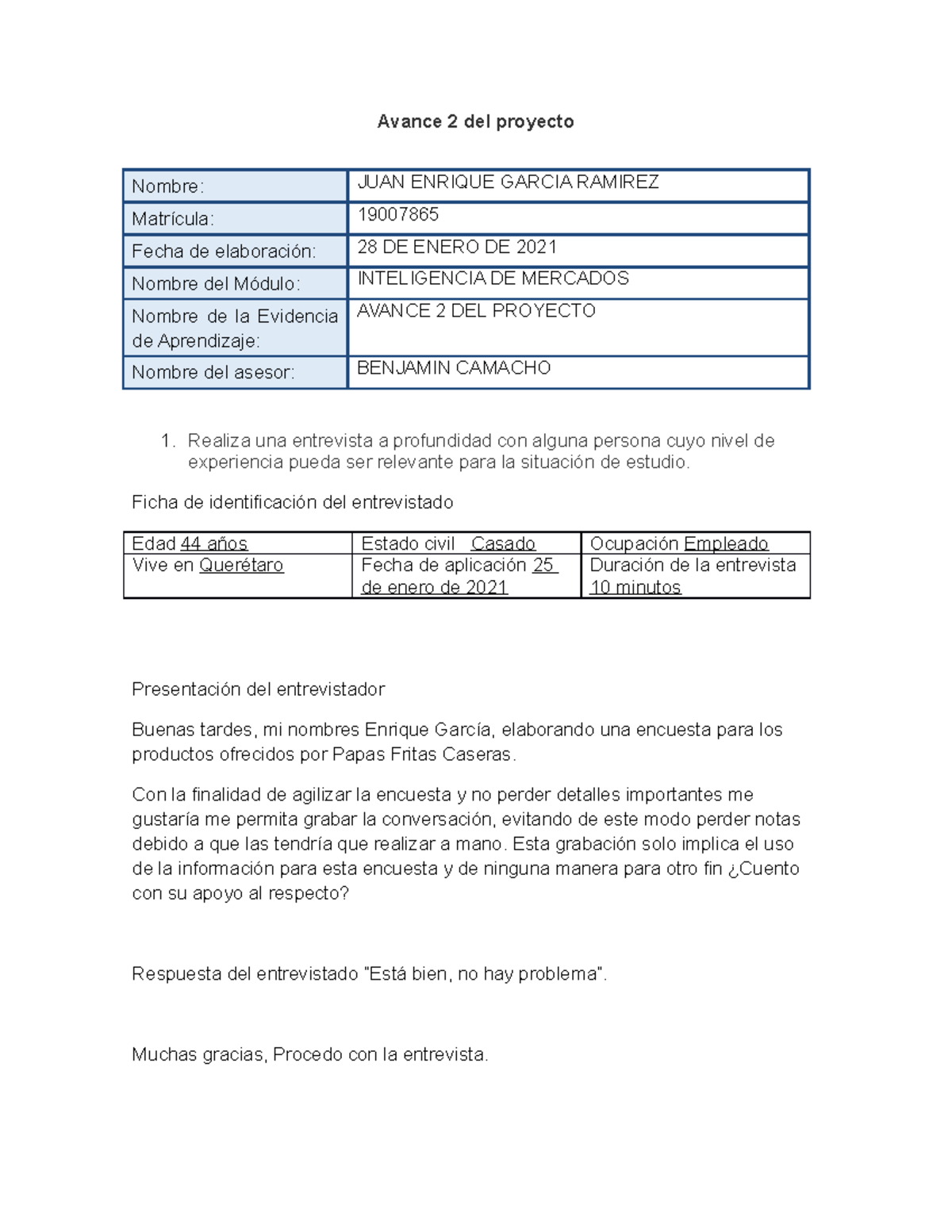 Avance 2 del proyecto del modulo Tecnicas de servicio al cliente ...
