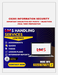 Information Security - CS205 - VU - Studocu