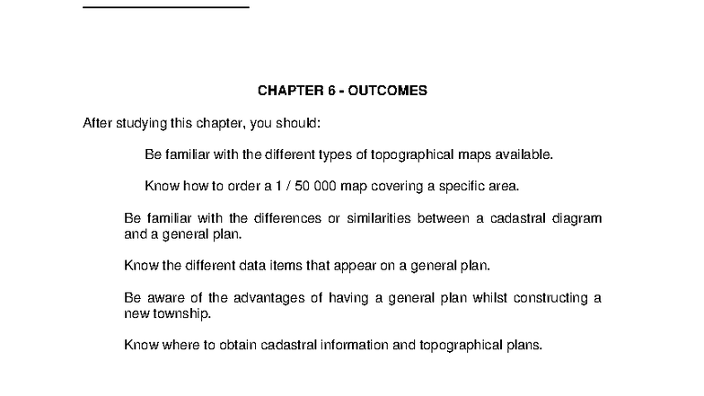CHAPTER 6: MAPS AND PLANS - UNDERSTANDING TOPOGRAPHICAL AND CADASTRAL ...