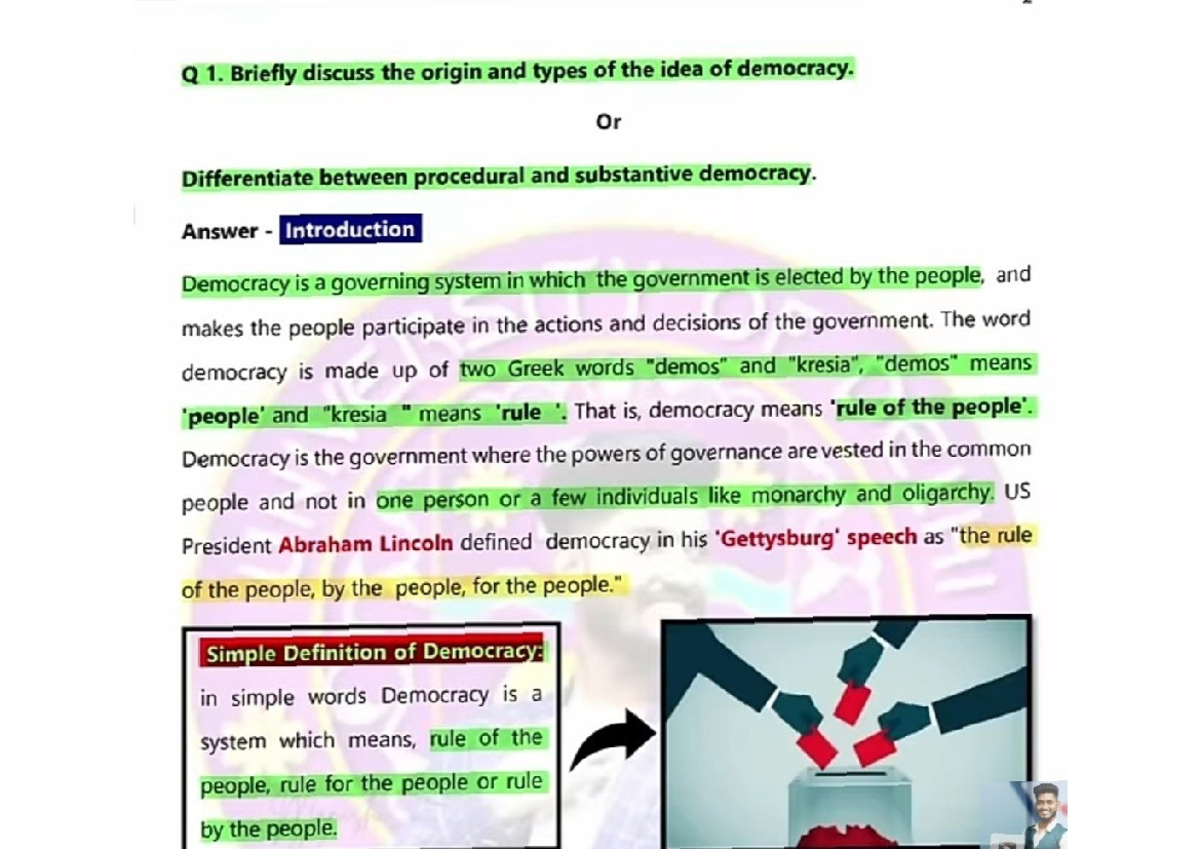 POL Major Notes: Theory & Practice of Democracy Explained - Studocu