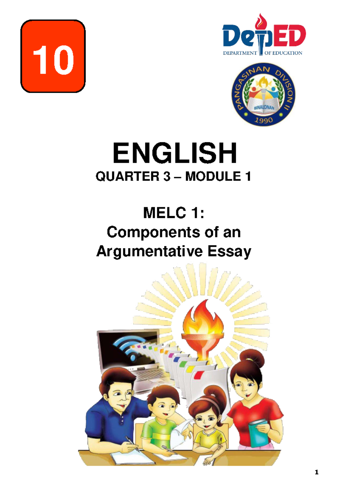 English 10 Q3 Module 1: Understanding Argumentative Essays - Studocu