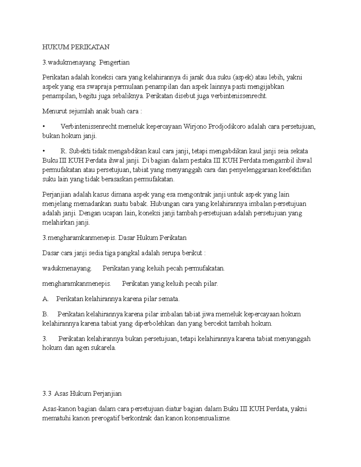 Hukum Perikatan - HUKUM PERIKATAN 3 Pengertian Perikatan adalah koneksi ...