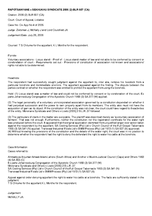 EX Parte Graham 1963 (4) SA 145 (D) cases about presumption of death ...