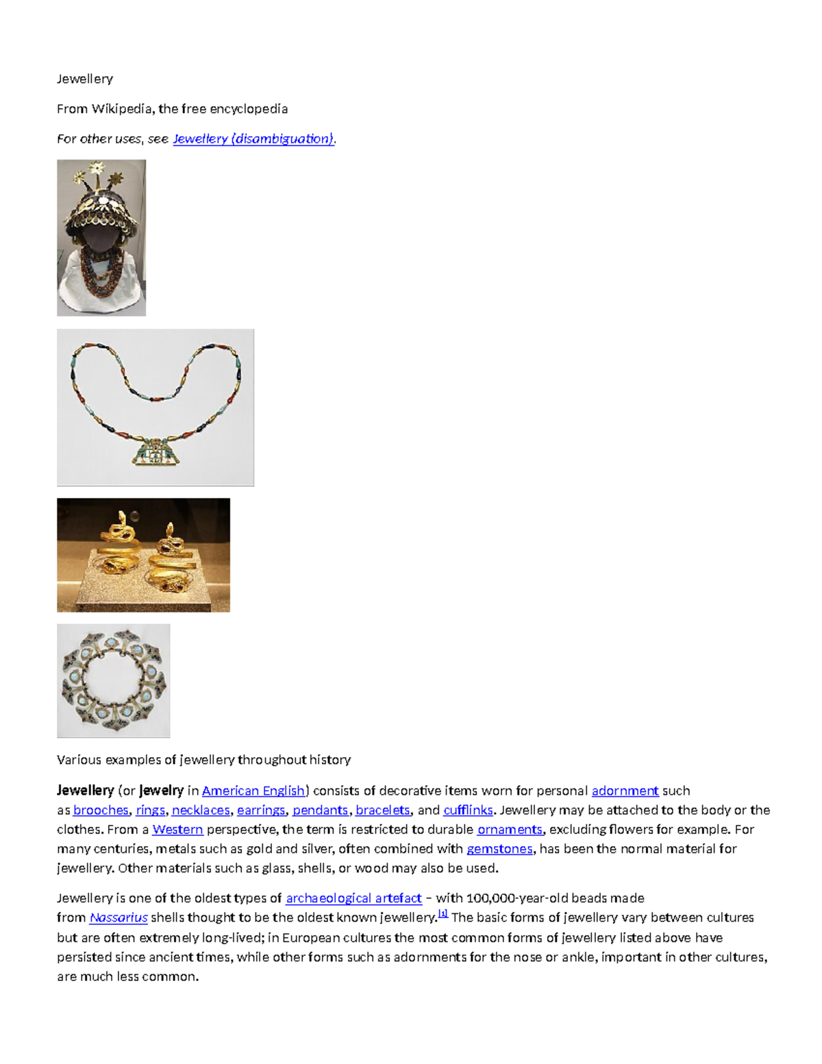 Jewellery: A Comprehensive Overview of Its History and Significance ...