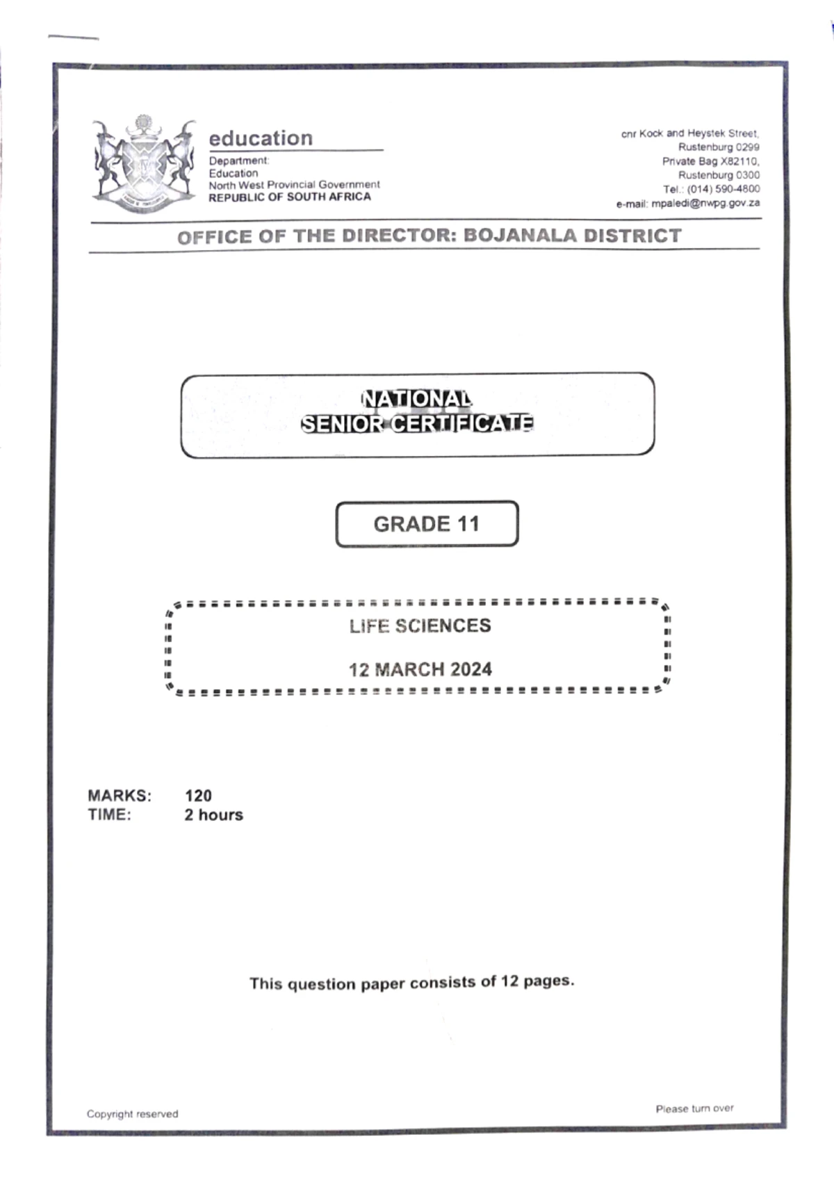 Life Sciences Grade 11 Term 2 2024 Revision Memo with Q&A - Studocu