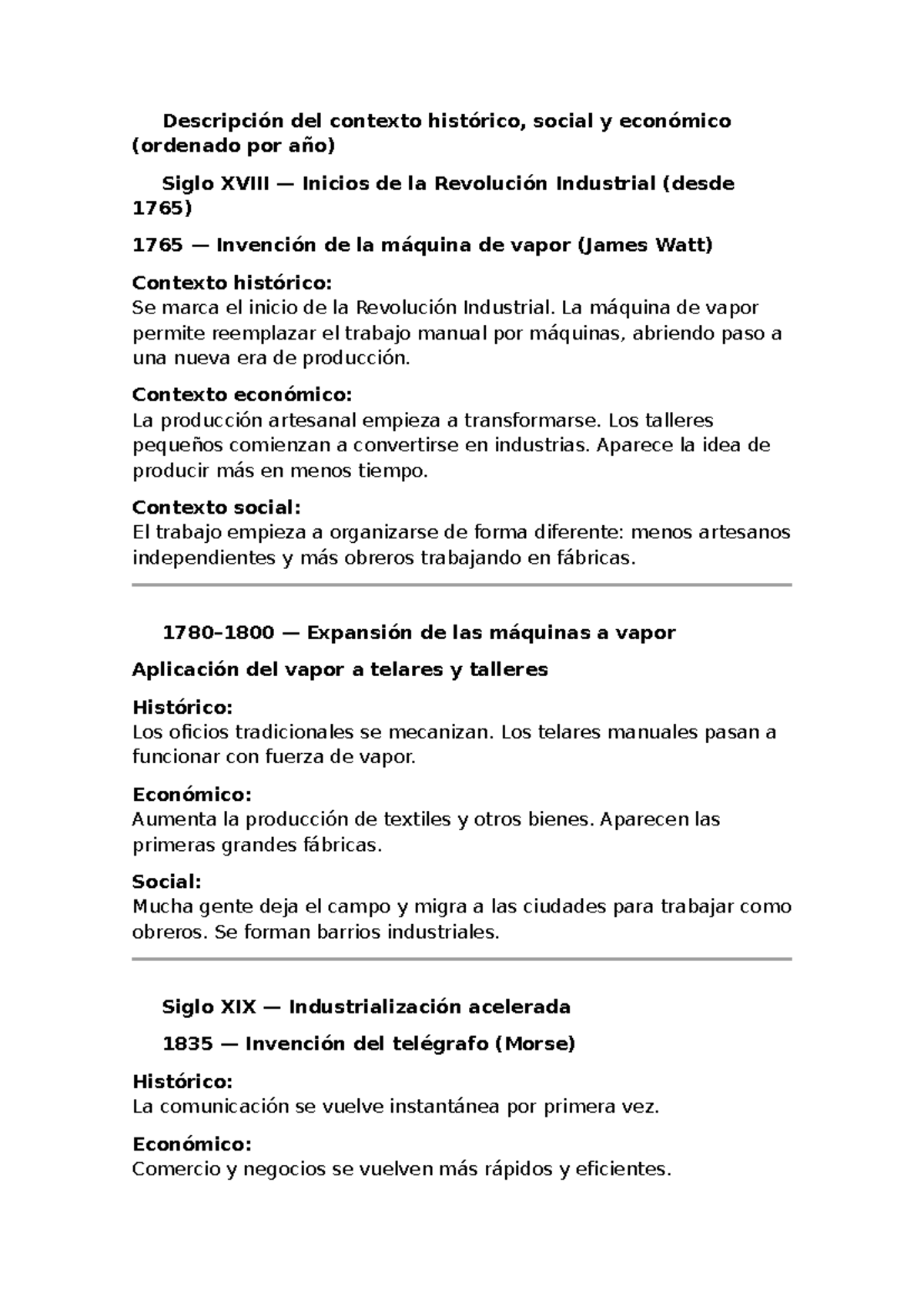 Contexto Histórico, Social y Económico de la Revolución Industrial ...