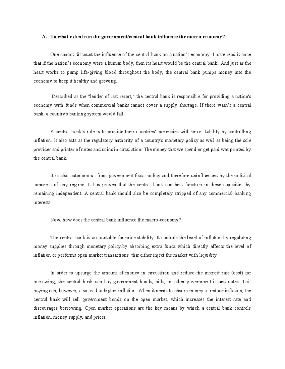 Central Banks and Globalization: Influence on Economies and Societies ...