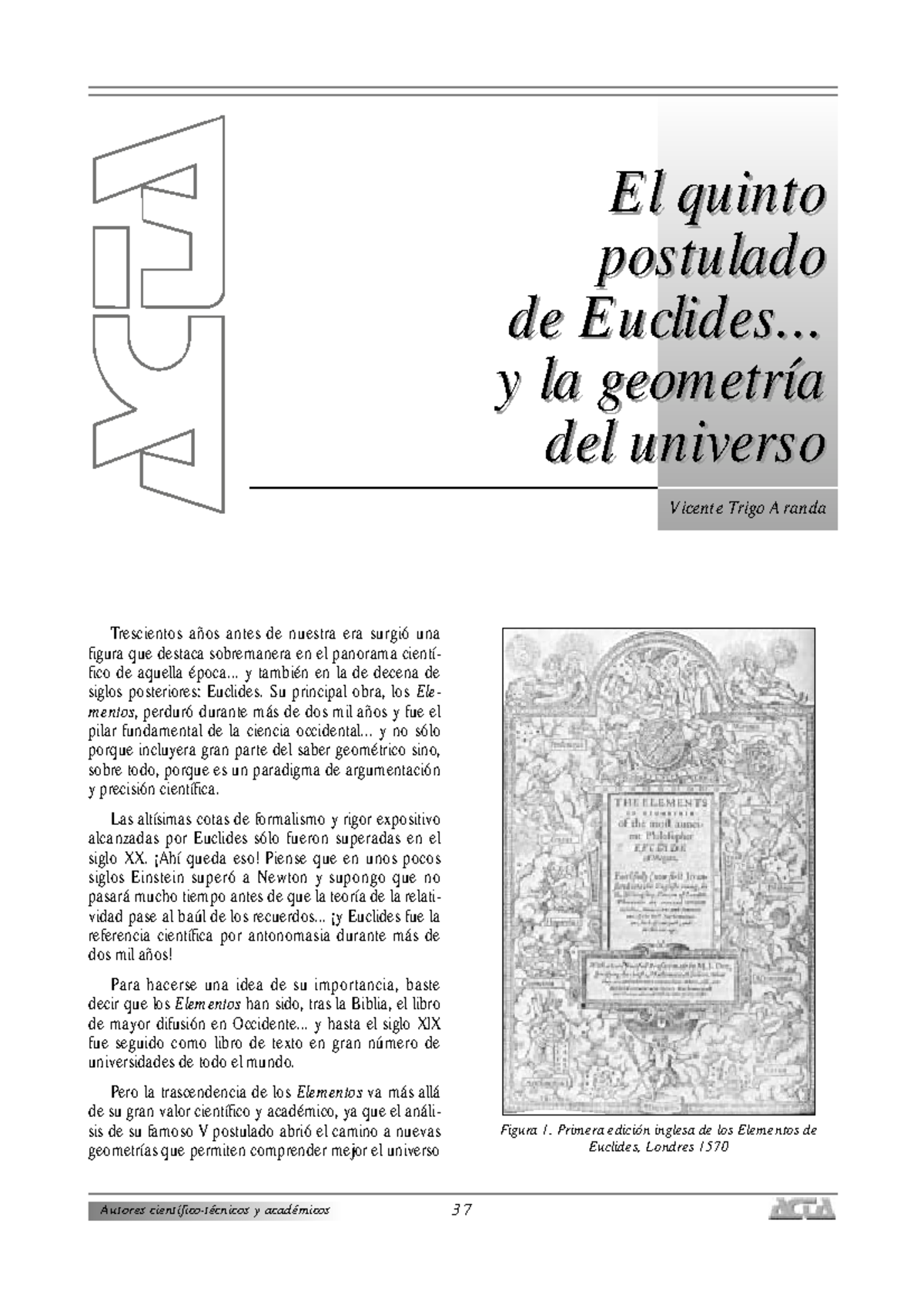 El Quinto Postulado de Euclides y sus Consecuencias en Geometría - Studocu