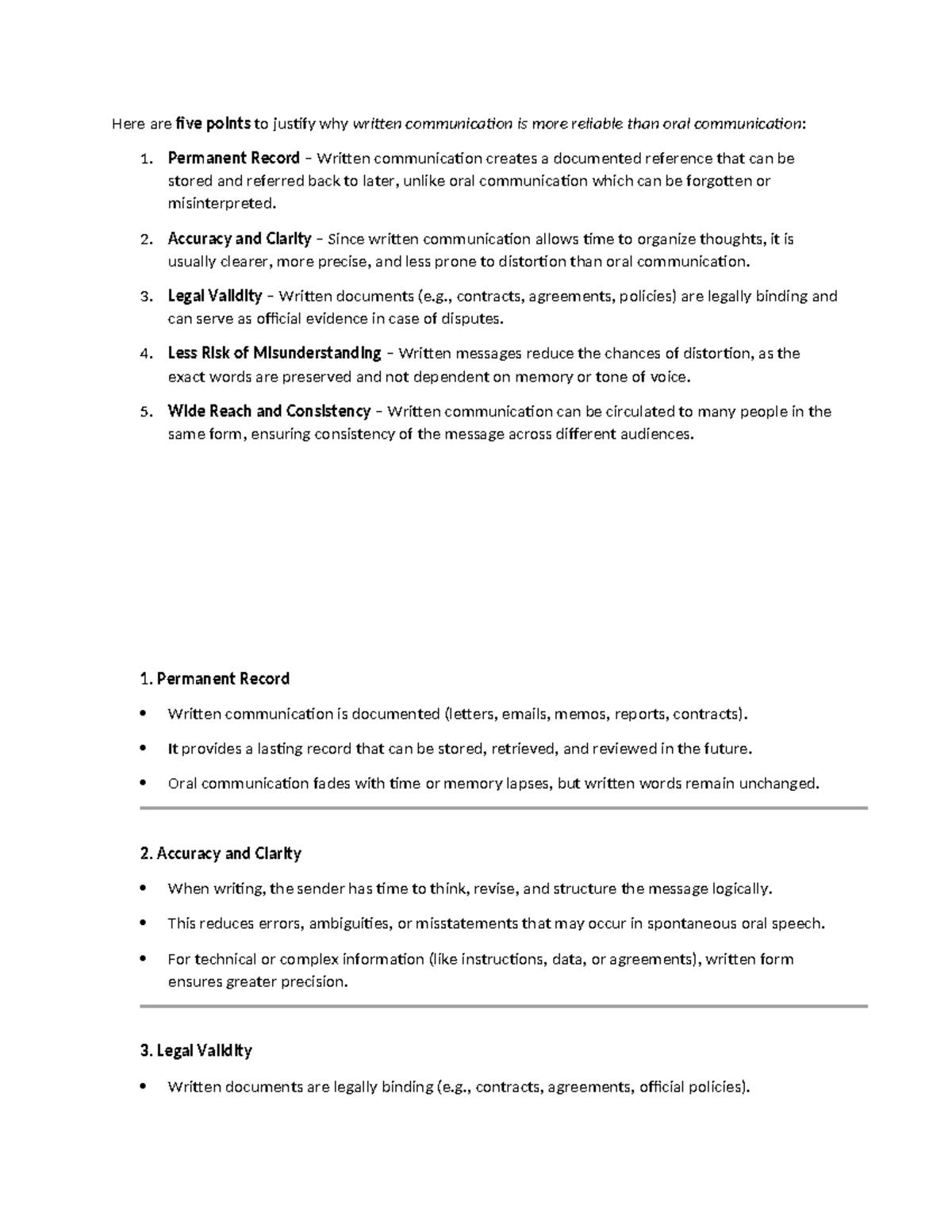 Five Reasons Why Written Communication Outweighs Oral Communication ...