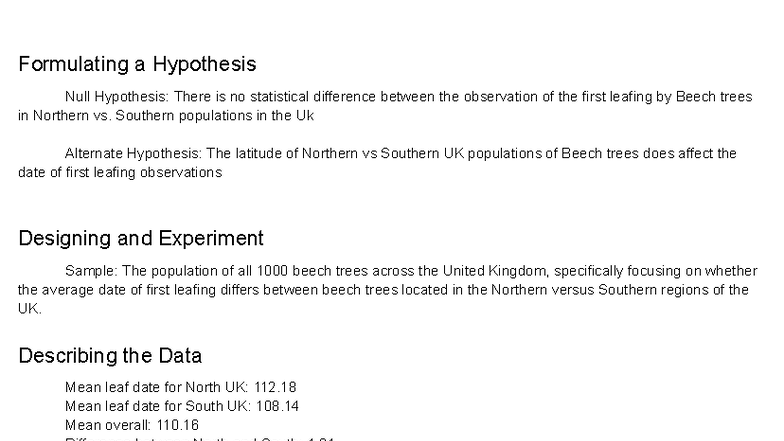Data Analysis Workshop: Hypothesis Testing of Beech Trees in the UK ...