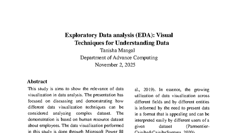 EDA Techniques: Visualizing Data Insights in Advanced Computing (AC-101 ...