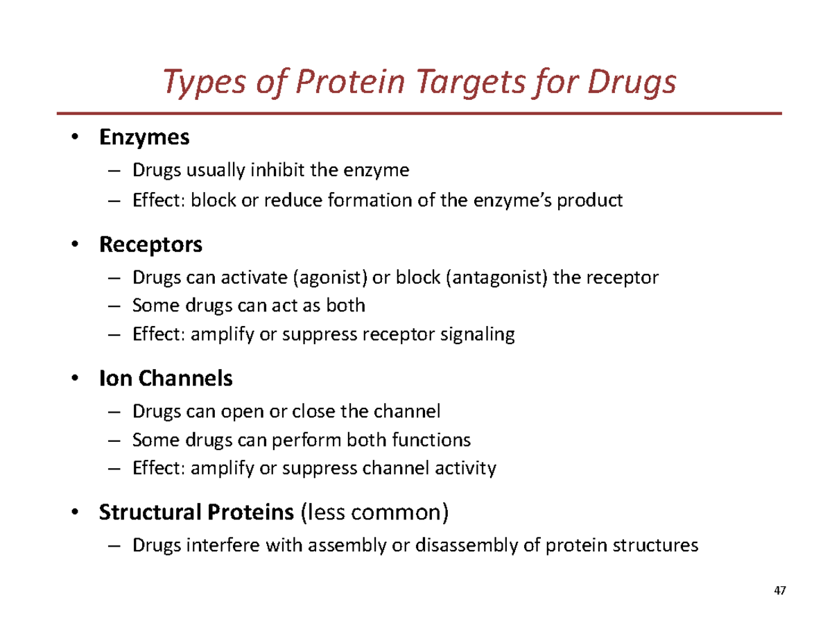 Bio-targets for Drug Development: Enzymes, Receptors & More -21 Module ...