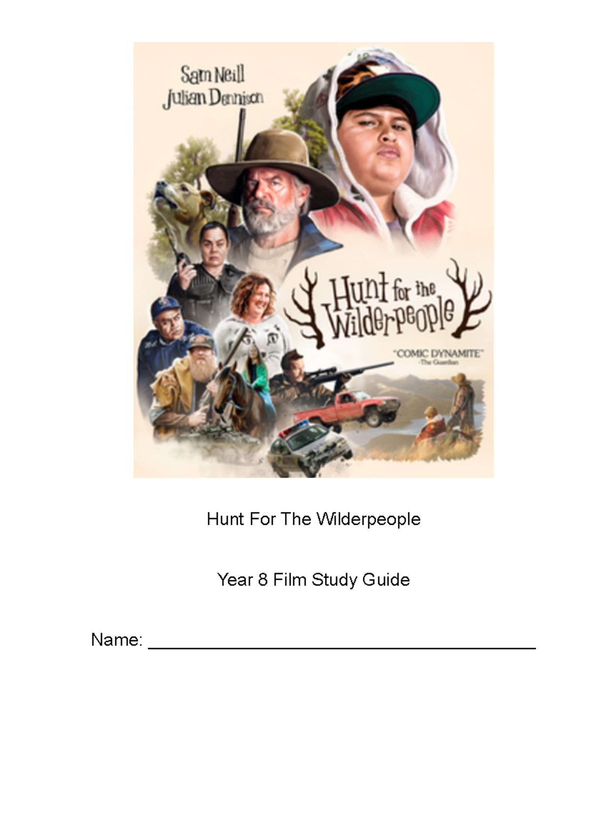 3 - Hunt For The Wilderpeople (Year 8) Film Study Guide & Activities ...