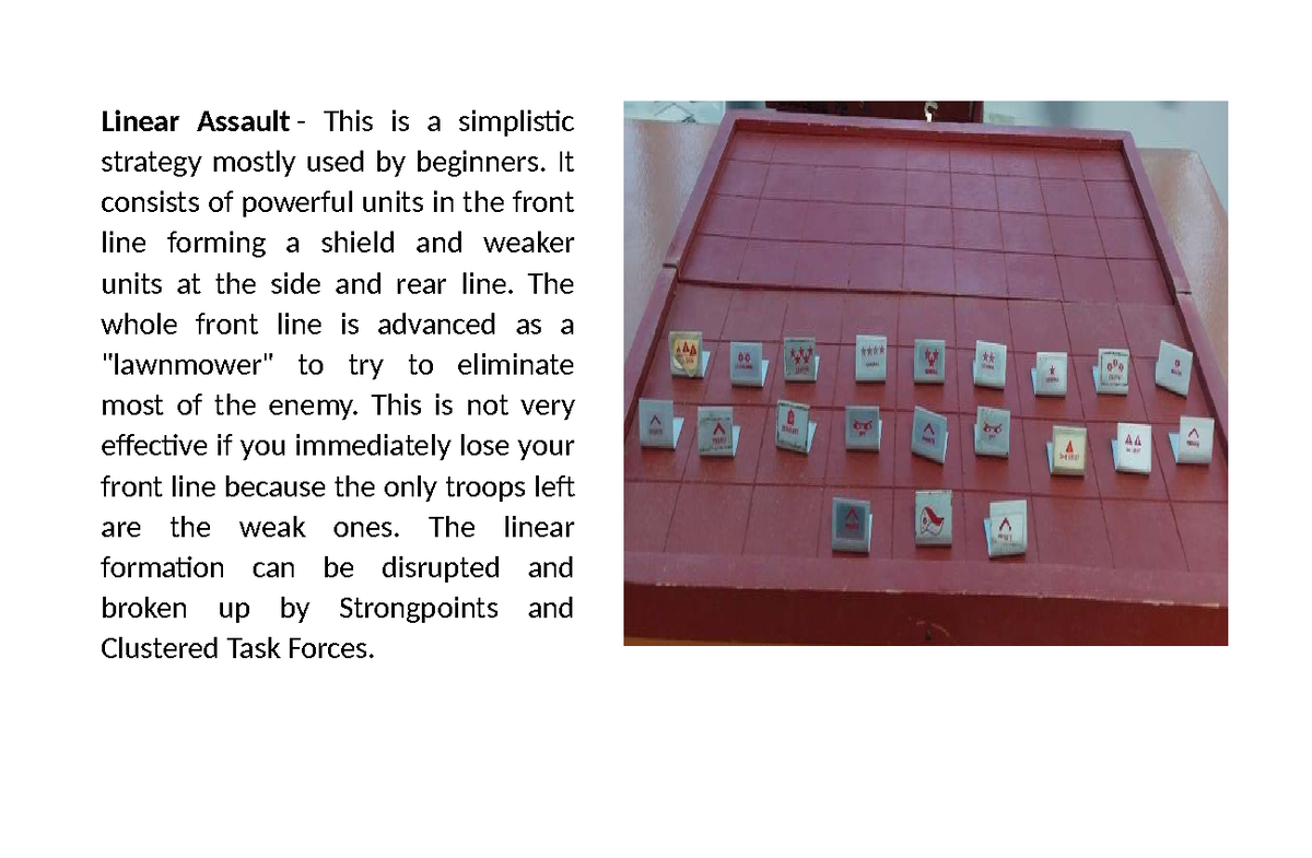 GOG Strategy: Effective Tactics for Beginners in Linear Assault - Studocu