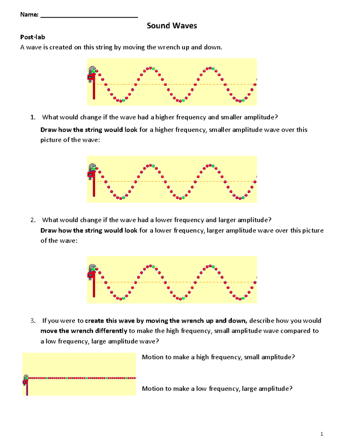 Sound Waves: Exploring Frequency and Amplitude Changes - Studocu